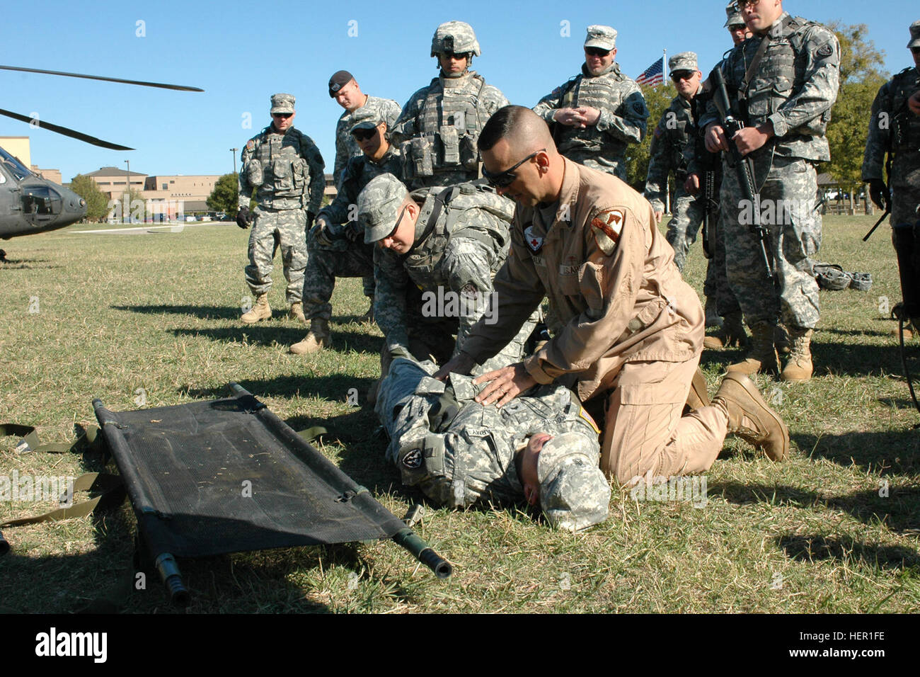 1st Sgt. David Falk (right), a native of Fresno, Calif. and the senior ...