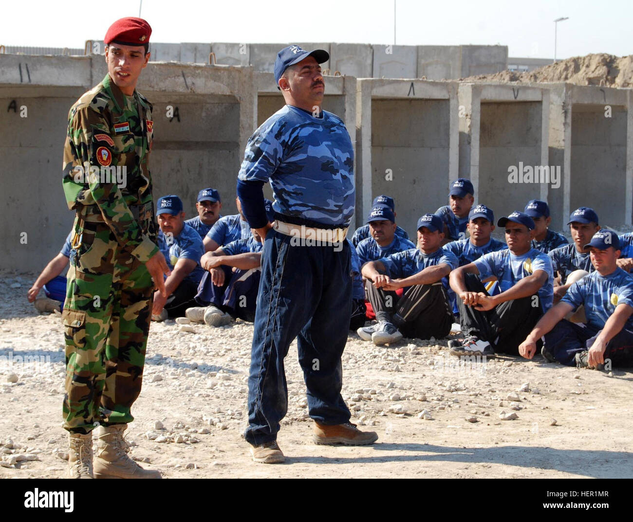 Parade Rest. BAGHDAD –An Iraqi Police instructor explains a drill and ...