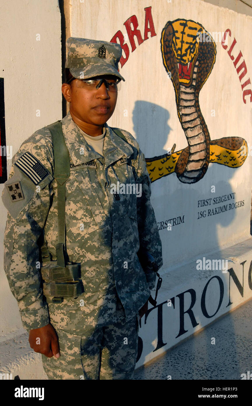 Cobra Clinic. FORWARD OPERATING BASE FALCON, Iraq – 1st Sgt. Rakimm ...