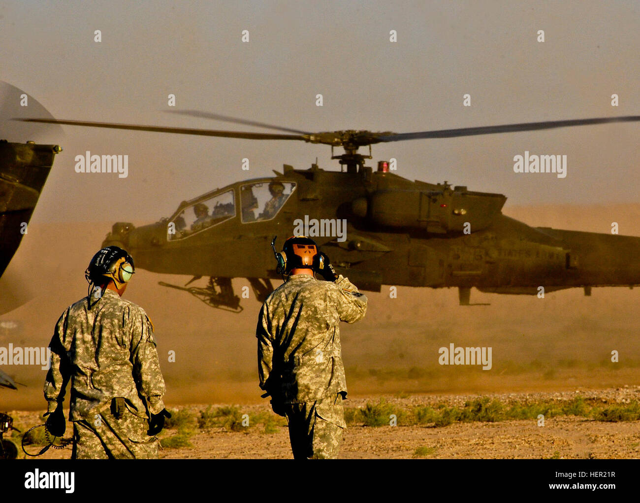 Two Soldiers from Company E, 4th Battalion, 4th Aviation Regiment ...