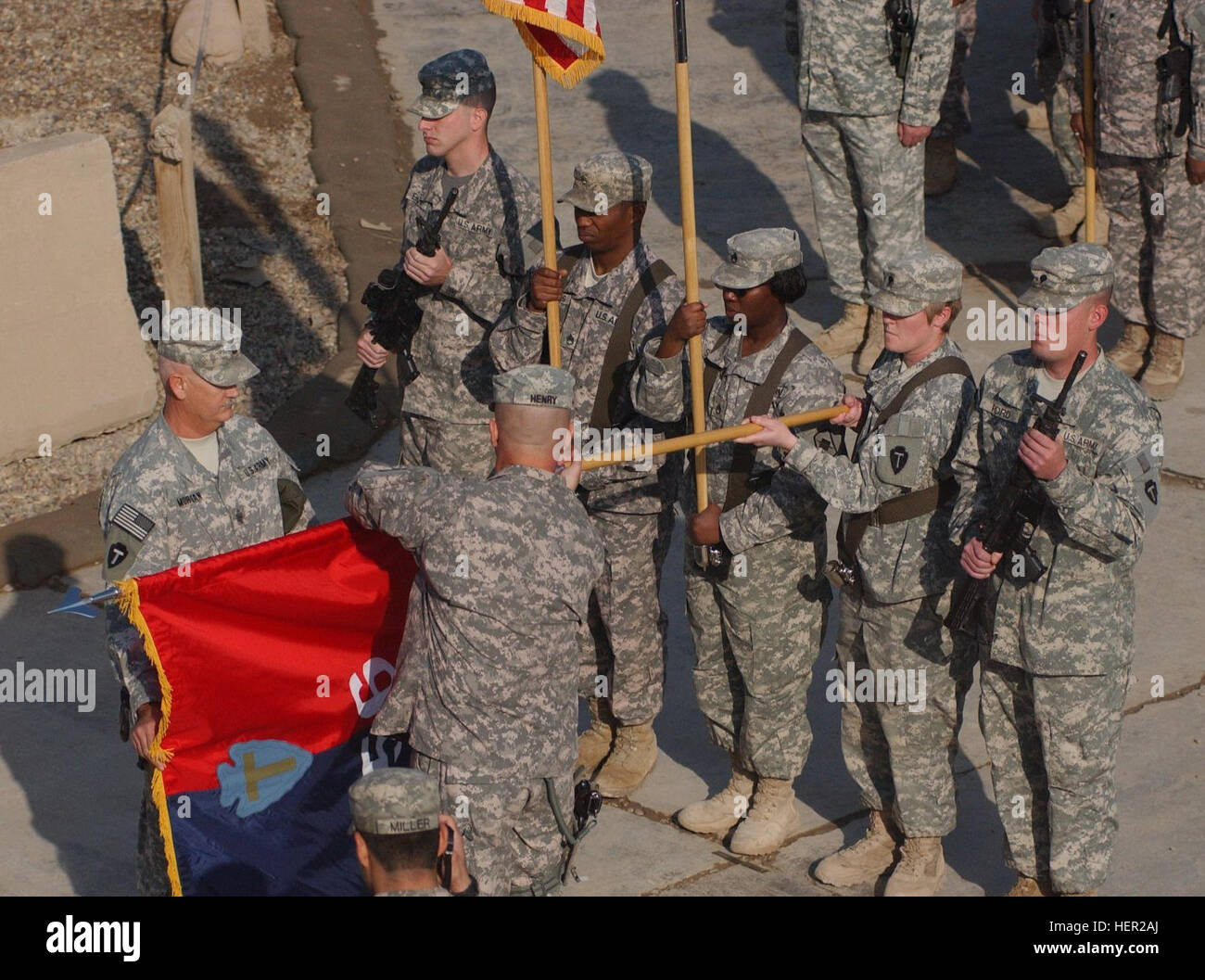 Col. Lee Henry, commander 56th Infantry Brigade Combat Team, and ...
