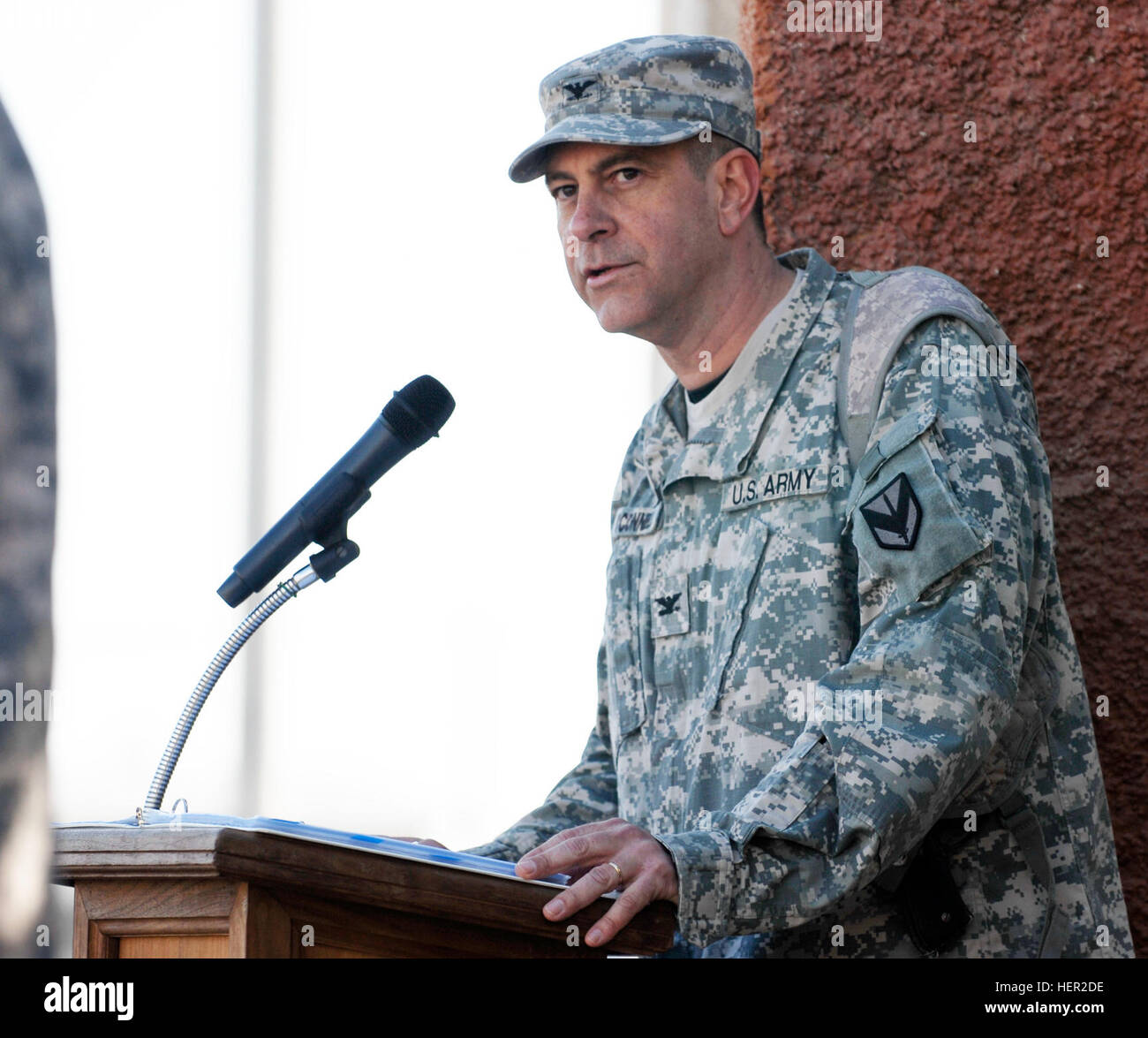 Col. Kevin G. O'Connell, the commander of the 1st Sustainment Brigade ...