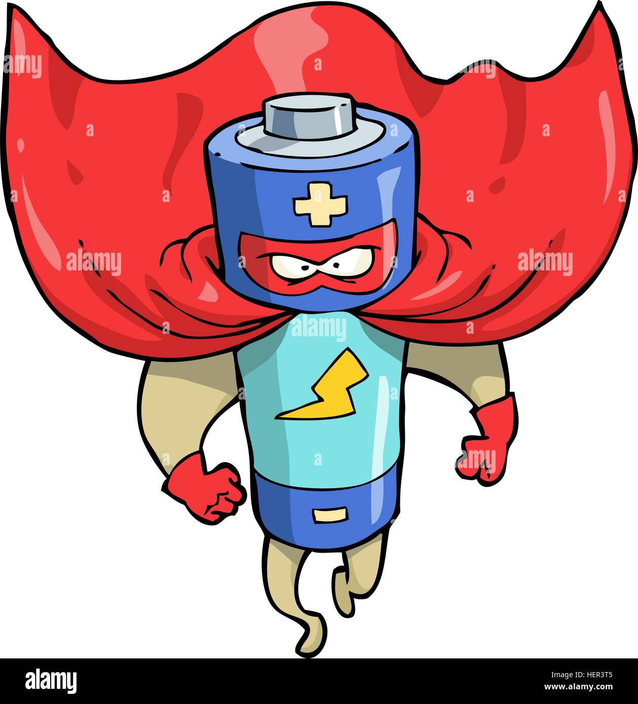 Battery cartoon hi-res stock photography and images - Alamy