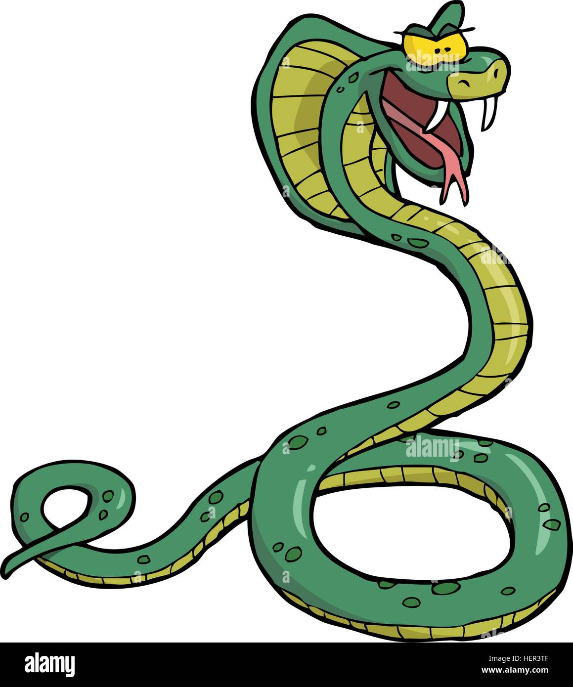 Curled snake Stock Vector Images - Alamy