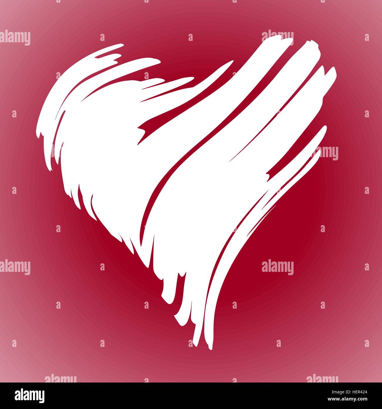 Funky hand drawn heart Stock Vector Images - Alamy