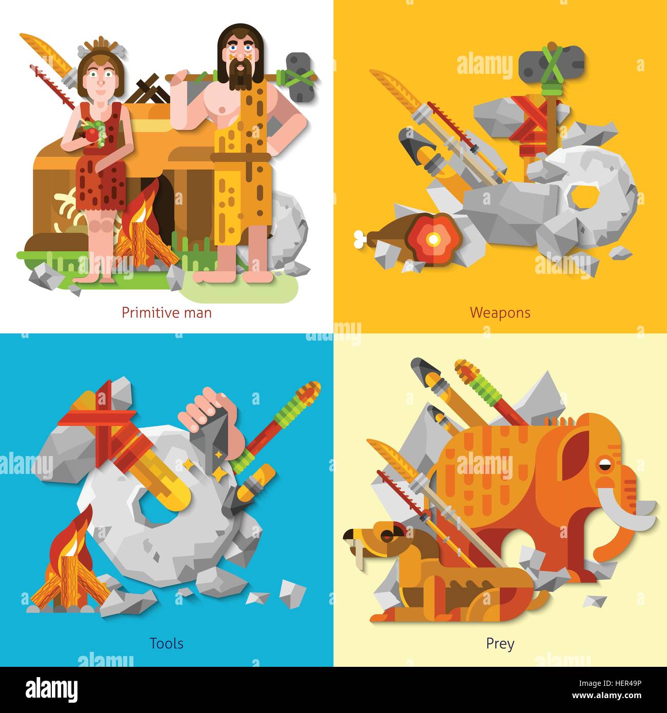 Hunting infographics set hi-res stock photography and images - Alamy