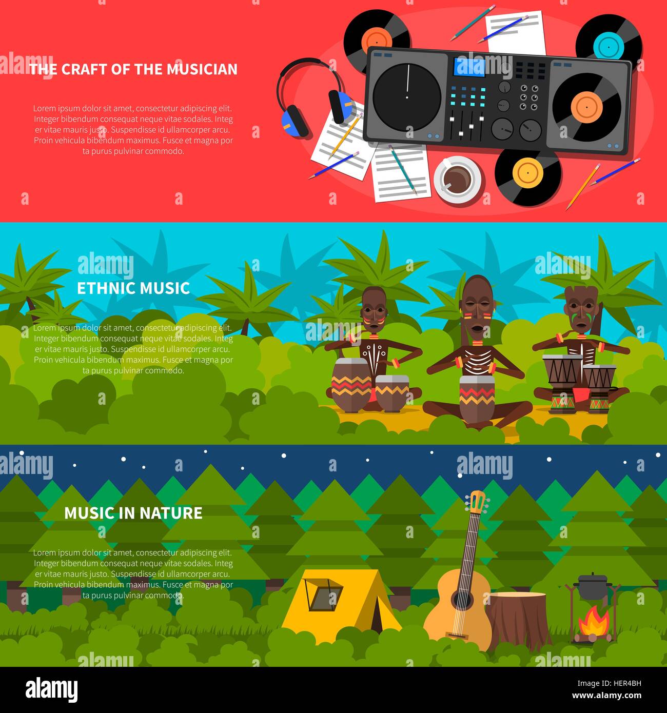 Abstract music background notes tropical Stock Vector Images - Alamy