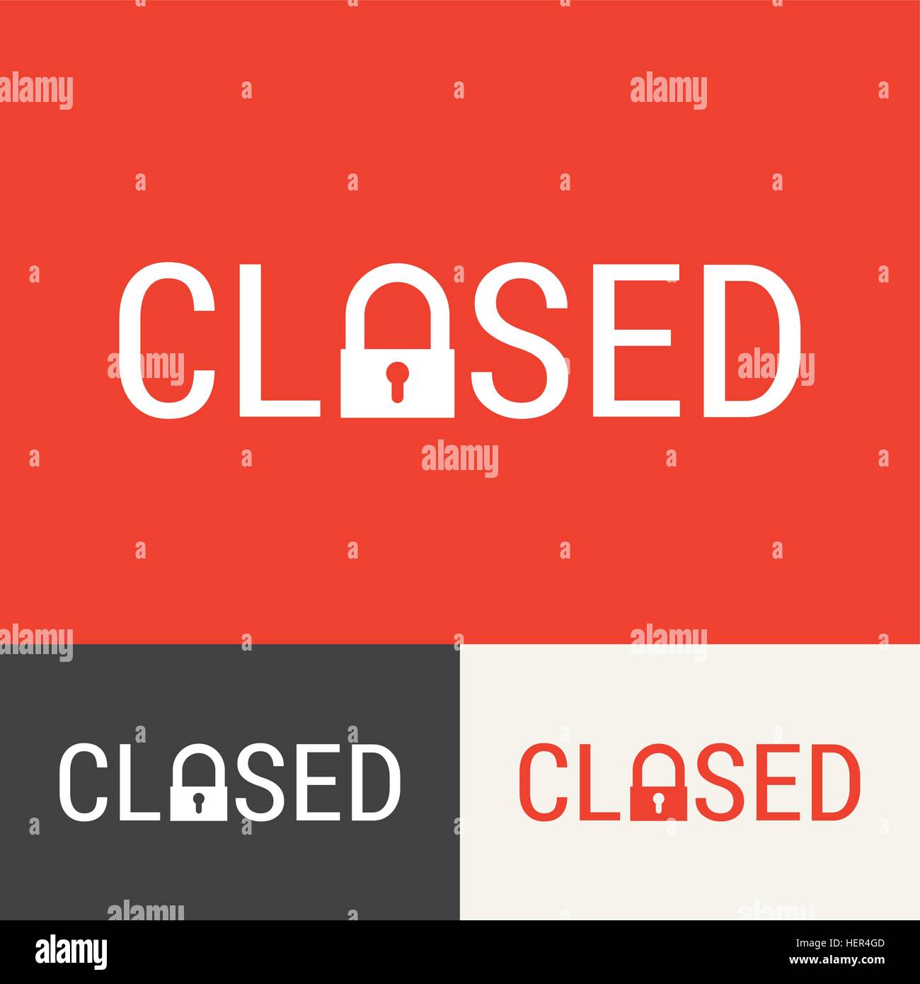 Closed title logo with padlock icon. Editable logo vector design Stock ...