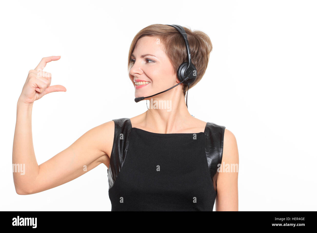 Businesswoman in front of visual touch screen Stock Photo - Alamy