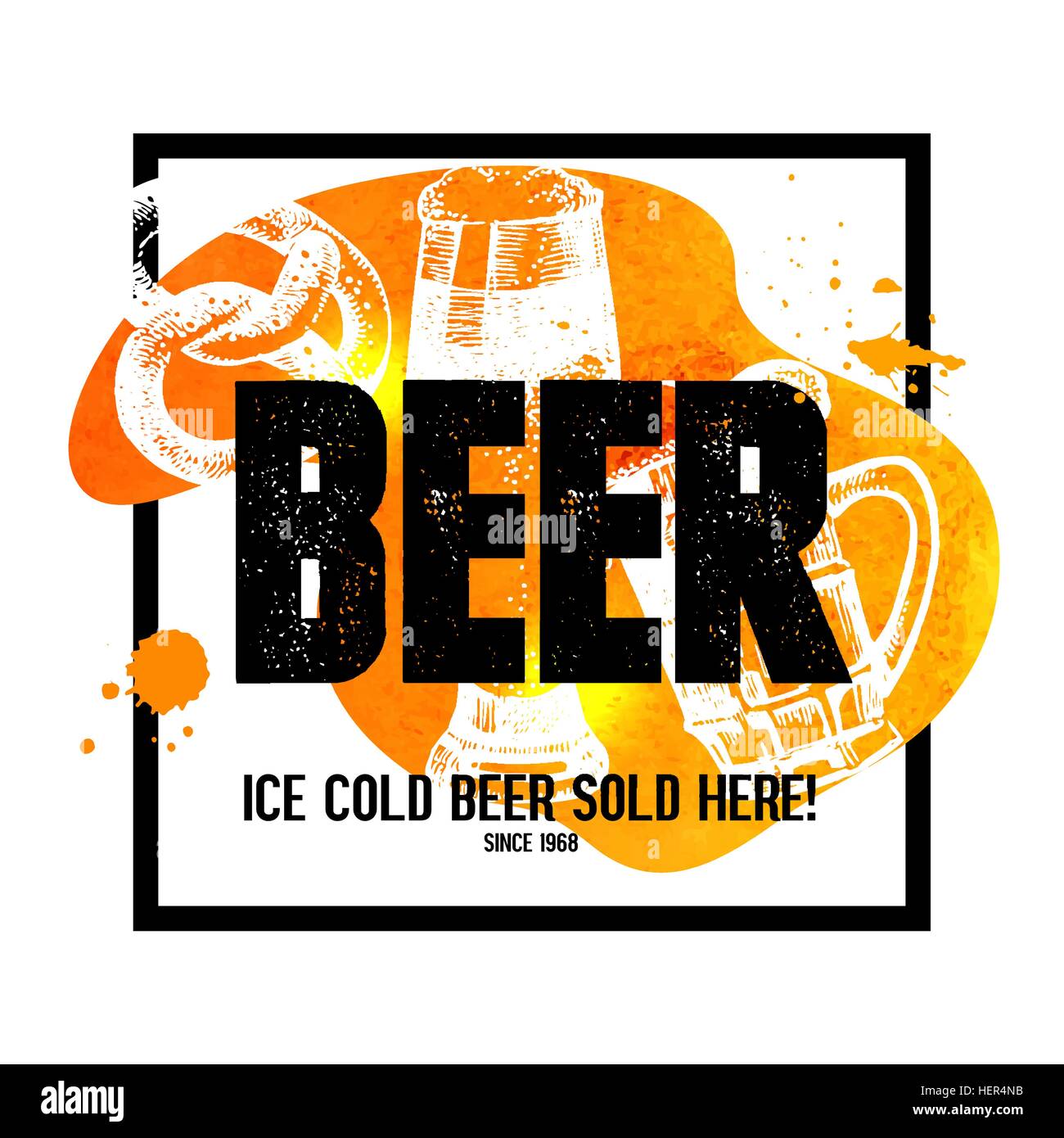 Oktoberfest background. Hand drawn sketch illustration. Splash blob ...