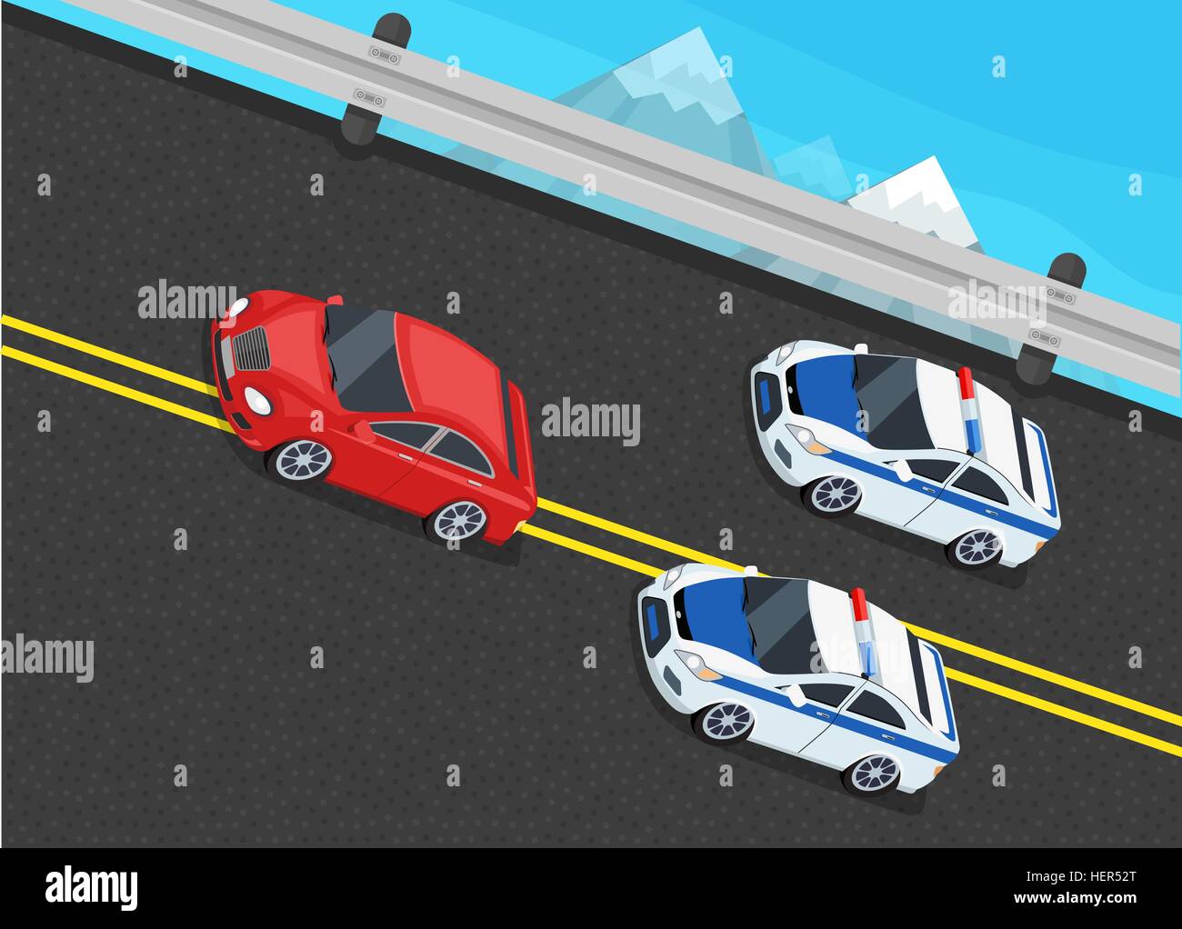 Isometric police fines car design flat isolated. 3D fine car, police ...