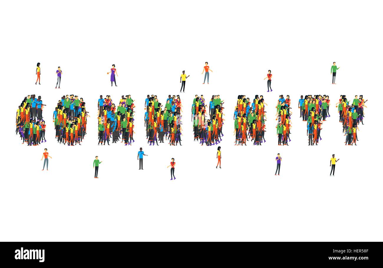 Community word form people design Stock Vector Image & Art - Alamy
