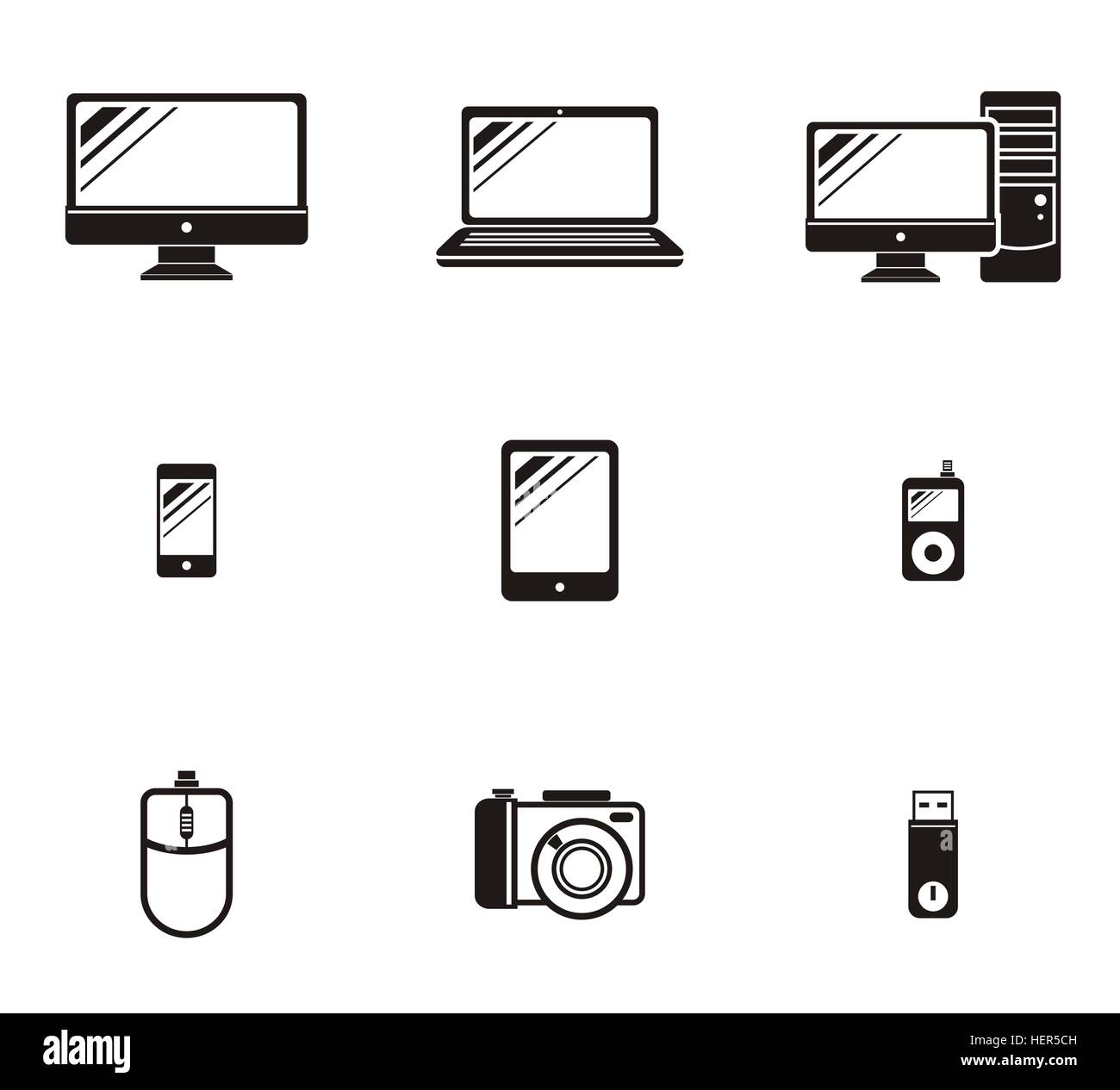 Set of device icon design flat. Devices tablet icon, mobile icon ...