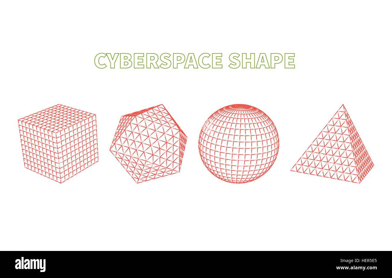 Abstract shapes grid network Cut Out Stock Images & Pictures - Alamy