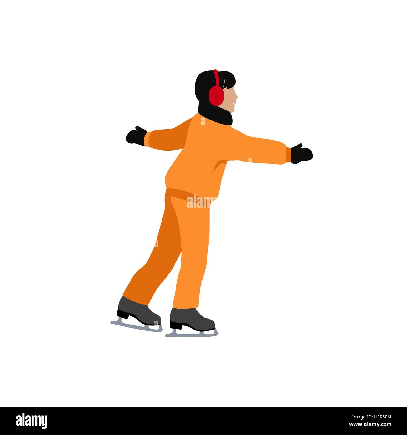 People skating flat style design. Ice skating, figure skating, skating ...