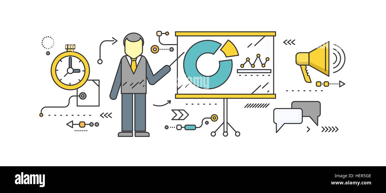 Forecast concept icon flat style. Business growth graph, finance market ...