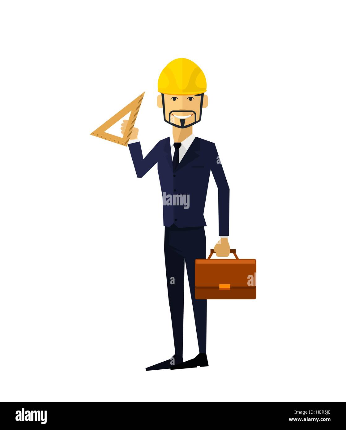 Building process. Success engineer. Building process flow, construction ...