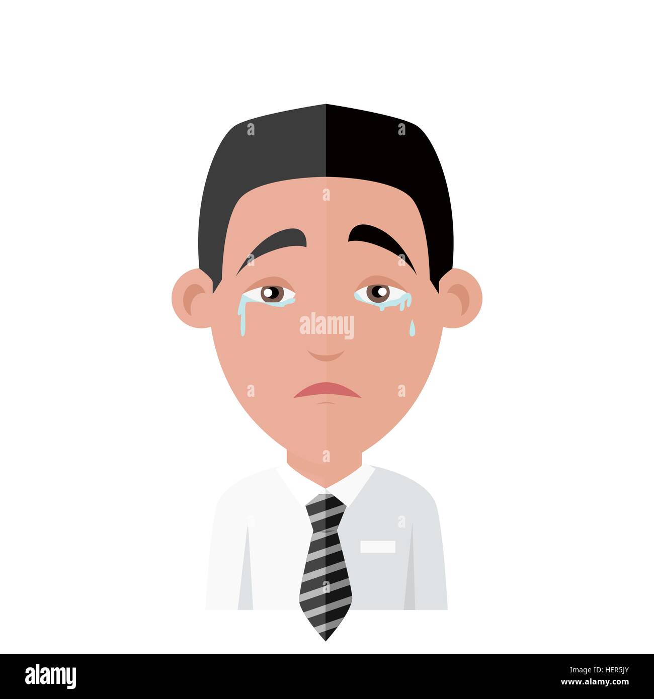 Emotion avatar man crying success. Emotion and avatar, emotions faces ...