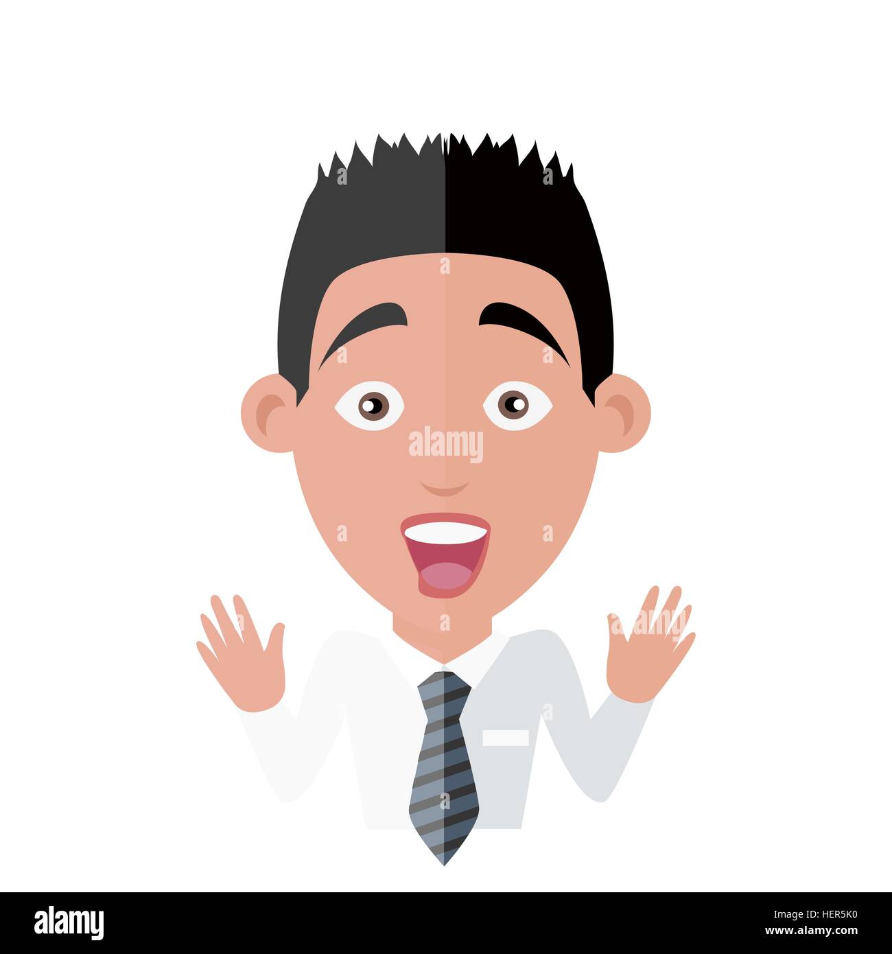 Emotion avatar man happy success. Emotion and avatar, emotions faces ...