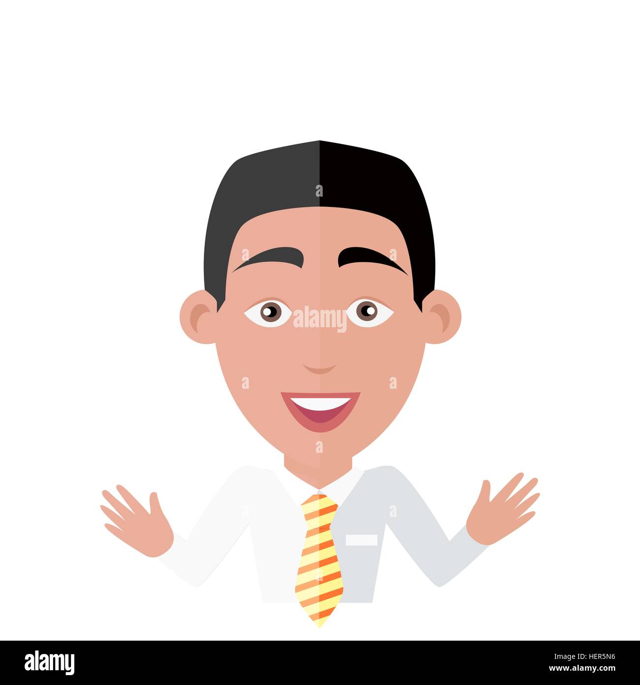 Emotion avatar man happy success. Emotion and avatar, emotions faces ...