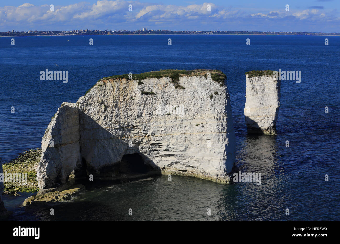 Old Harry Rocks, near Swanage, Dorset, England, UK Stock Photo - Alamy