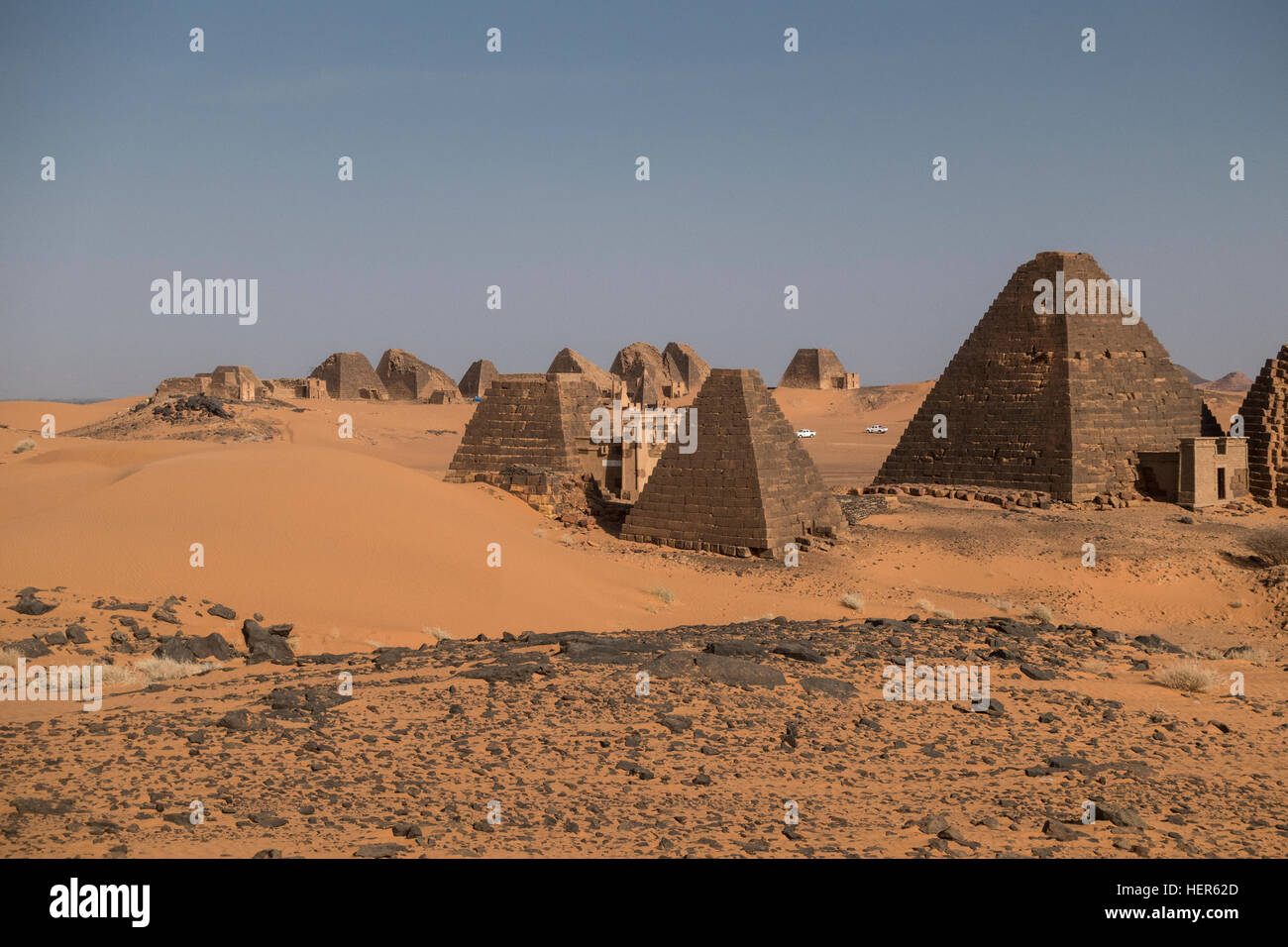 Kushite pyramids at Meroe, Sudan, Africa Stock Photo - Alamy