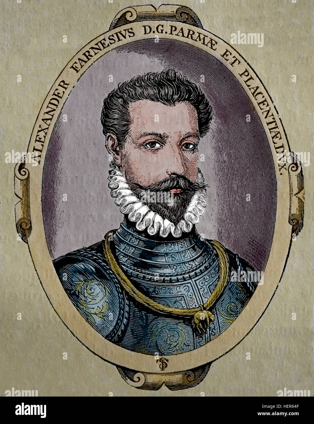Alexander Farnese (1545-1592). Duke of Parma. Governor of the Spanish ...