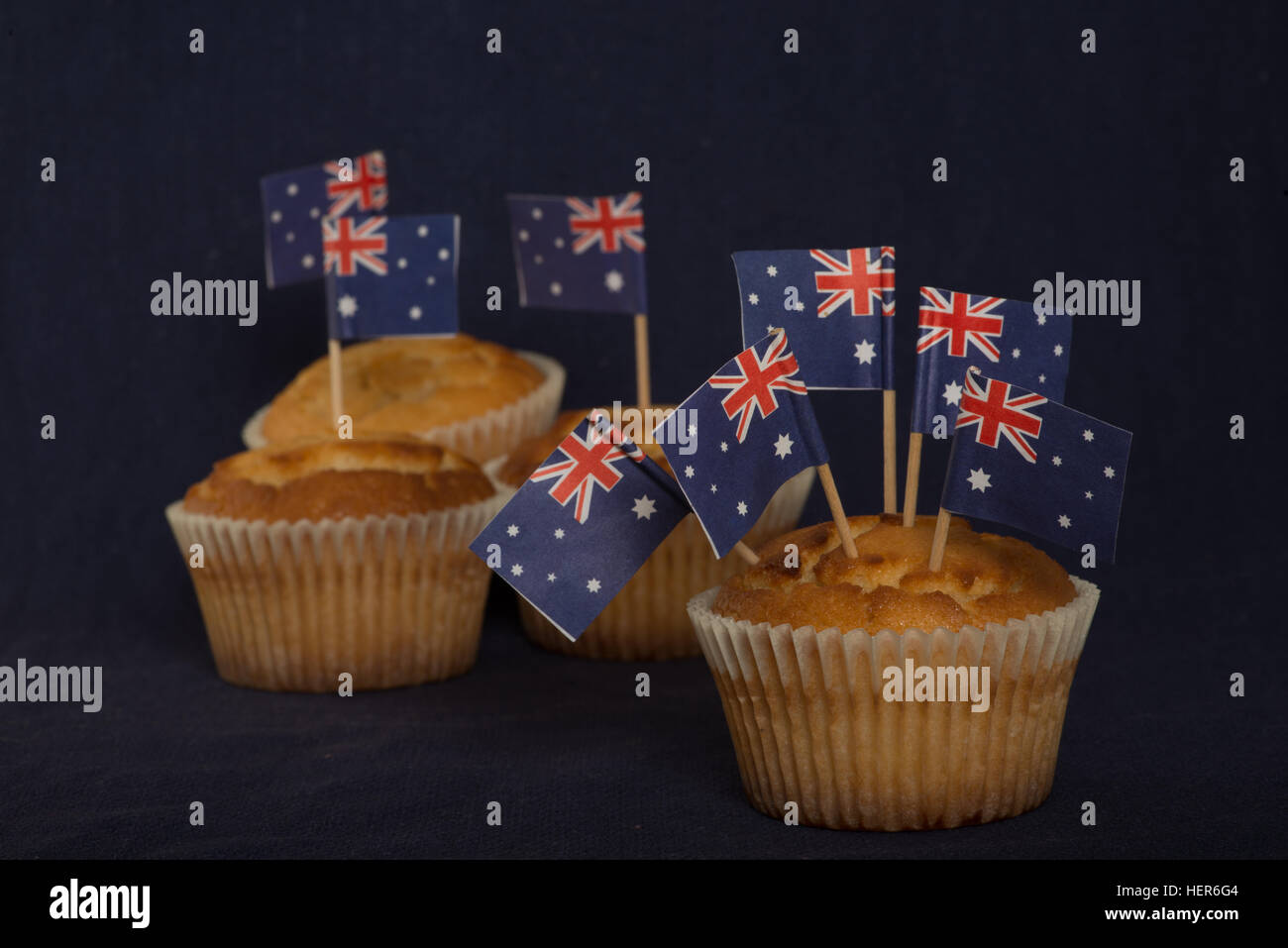Cupcake with Australian Flag to Celebrate Australian Day, 26 Jan Stock ...