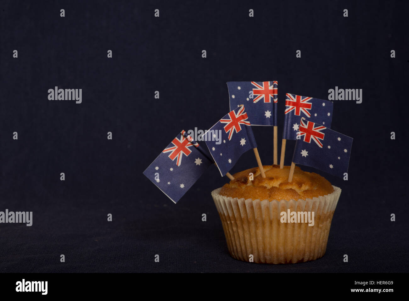 Cupcake with Australian Flag to Celebrate Australian Day, 26 Jan Stock ...