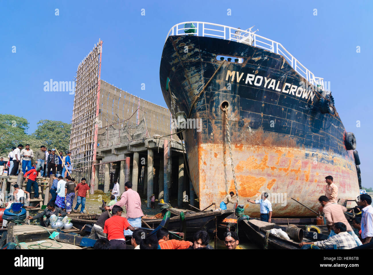 Chittagong: Rusty ship at the Karnaphuli River, Chittagong Division ...