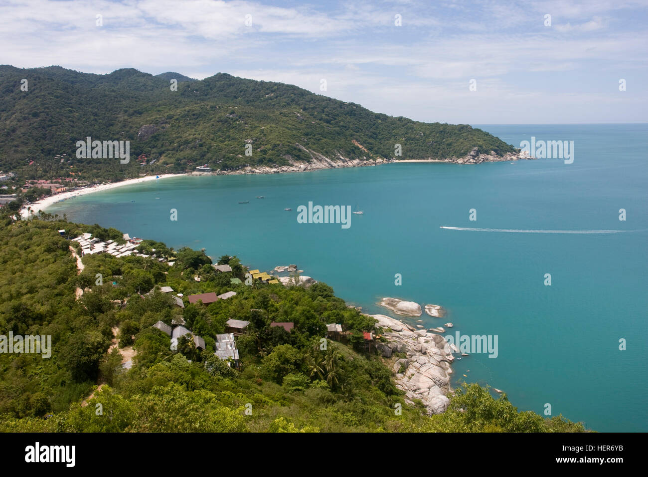 View of Haad Rin Nok Bay, Koh Phangan Stock Photo - Alamy