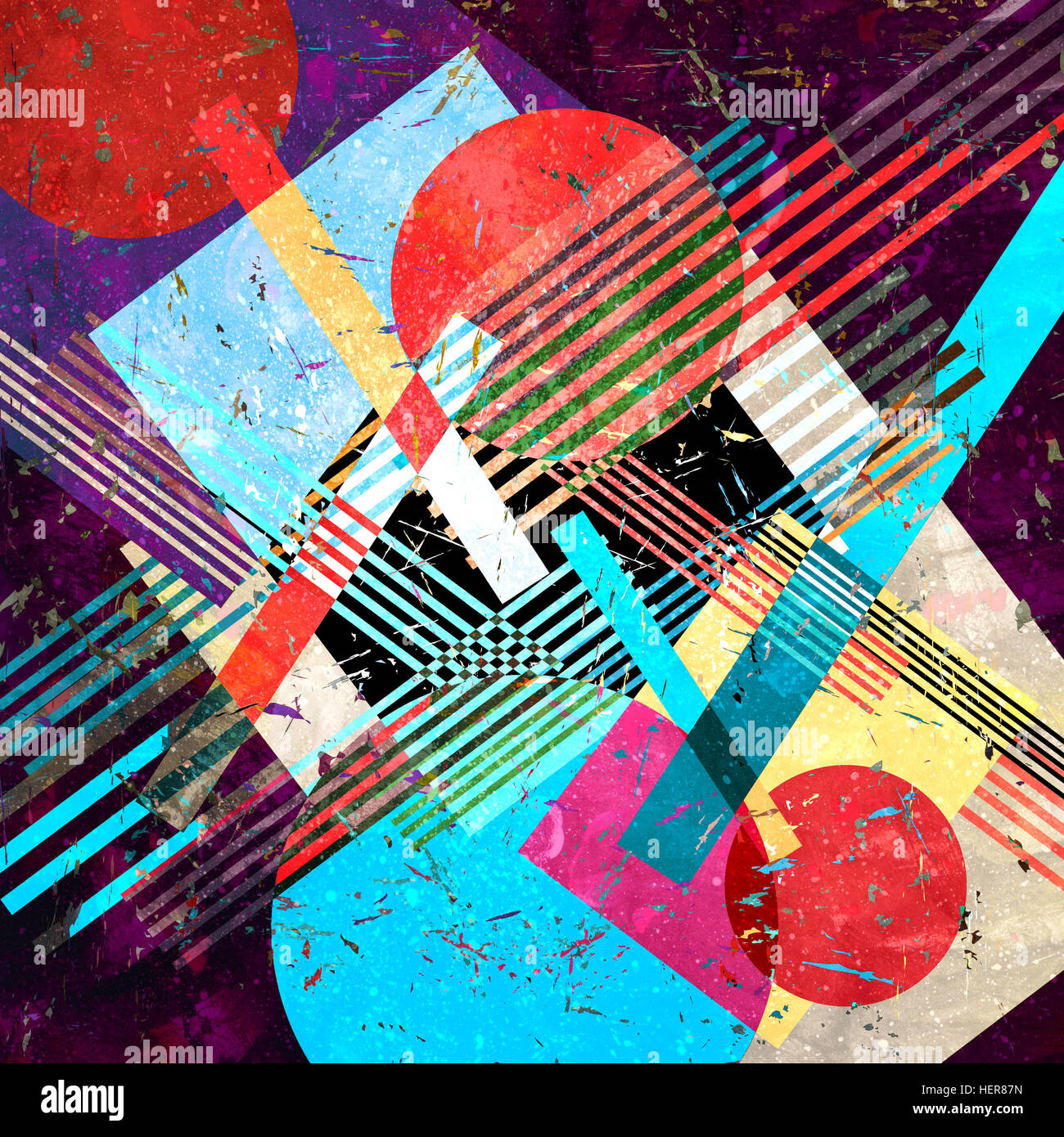 Bright abstract background with interesting geometric objects Stock ...