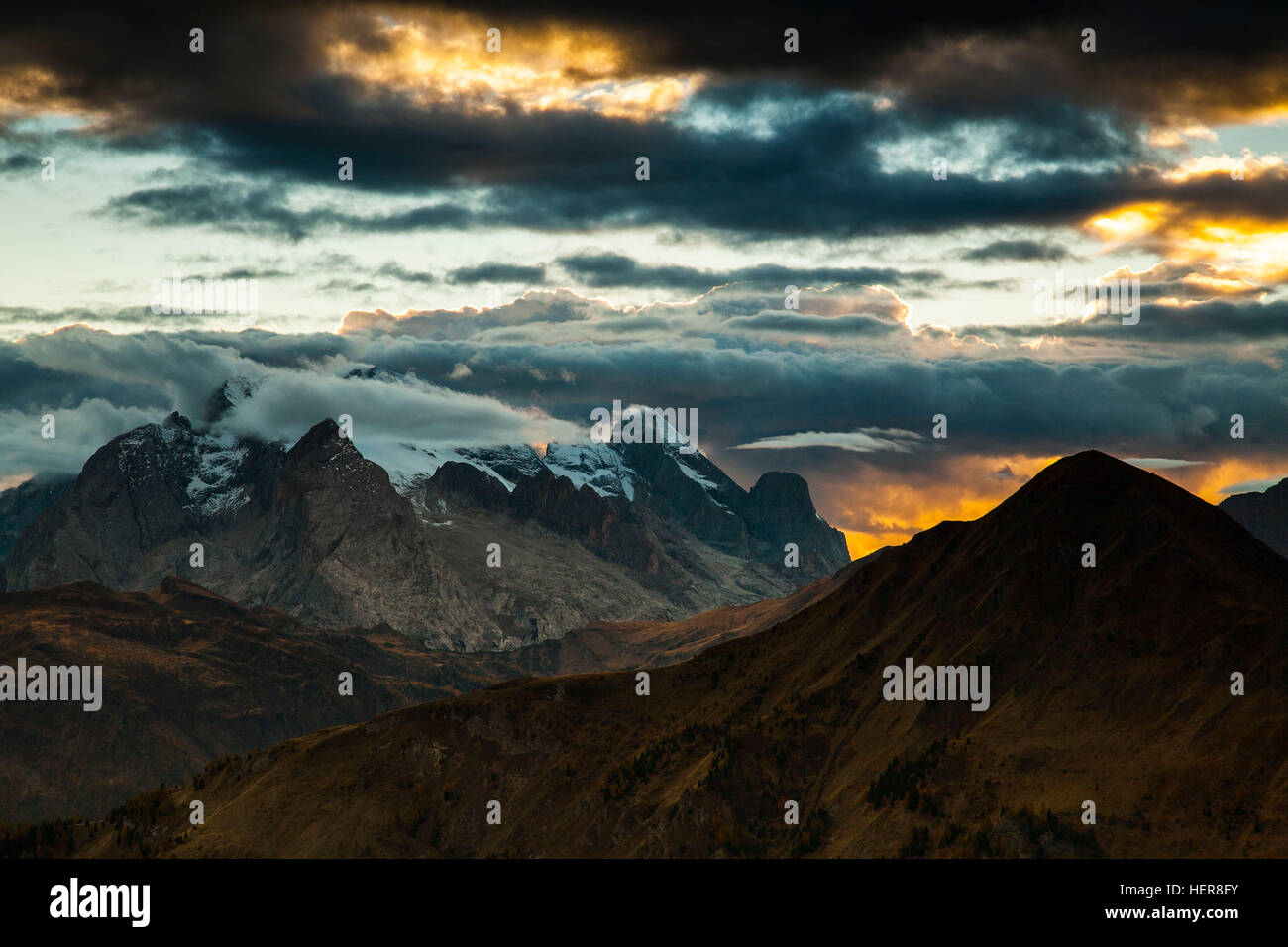Marmolada view from giau pass hi-res stock photography and images - Alamy