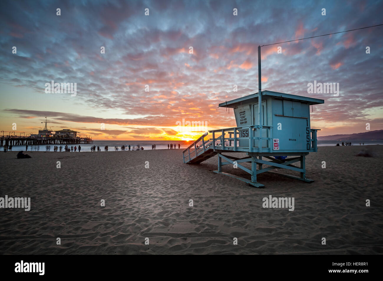 Los Angeles Beach, Sunset Stock Photo - Alamy