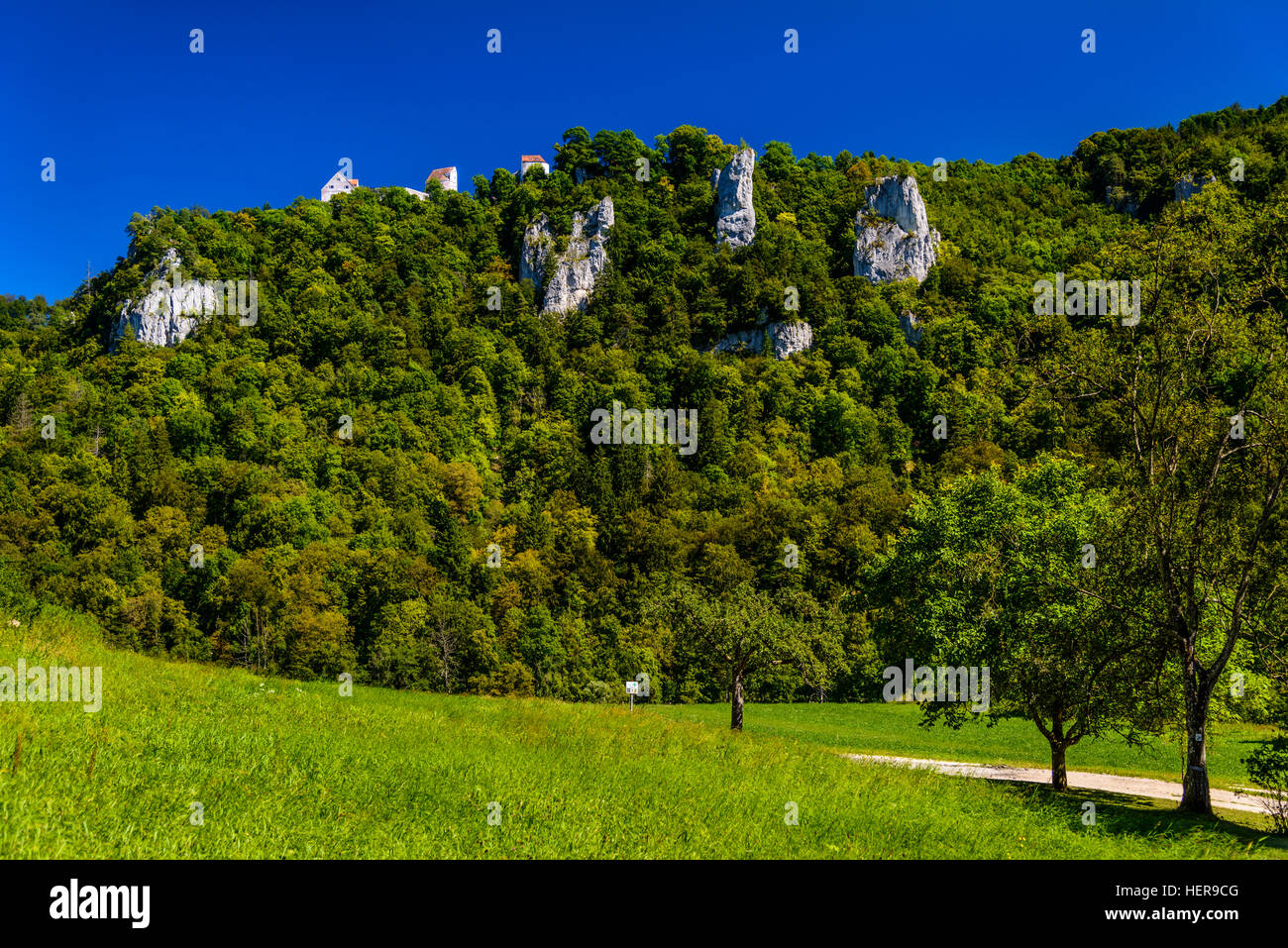 Deutschland, Baden-Württemberg, Schwäbische Alb, Oberes Donautal ...