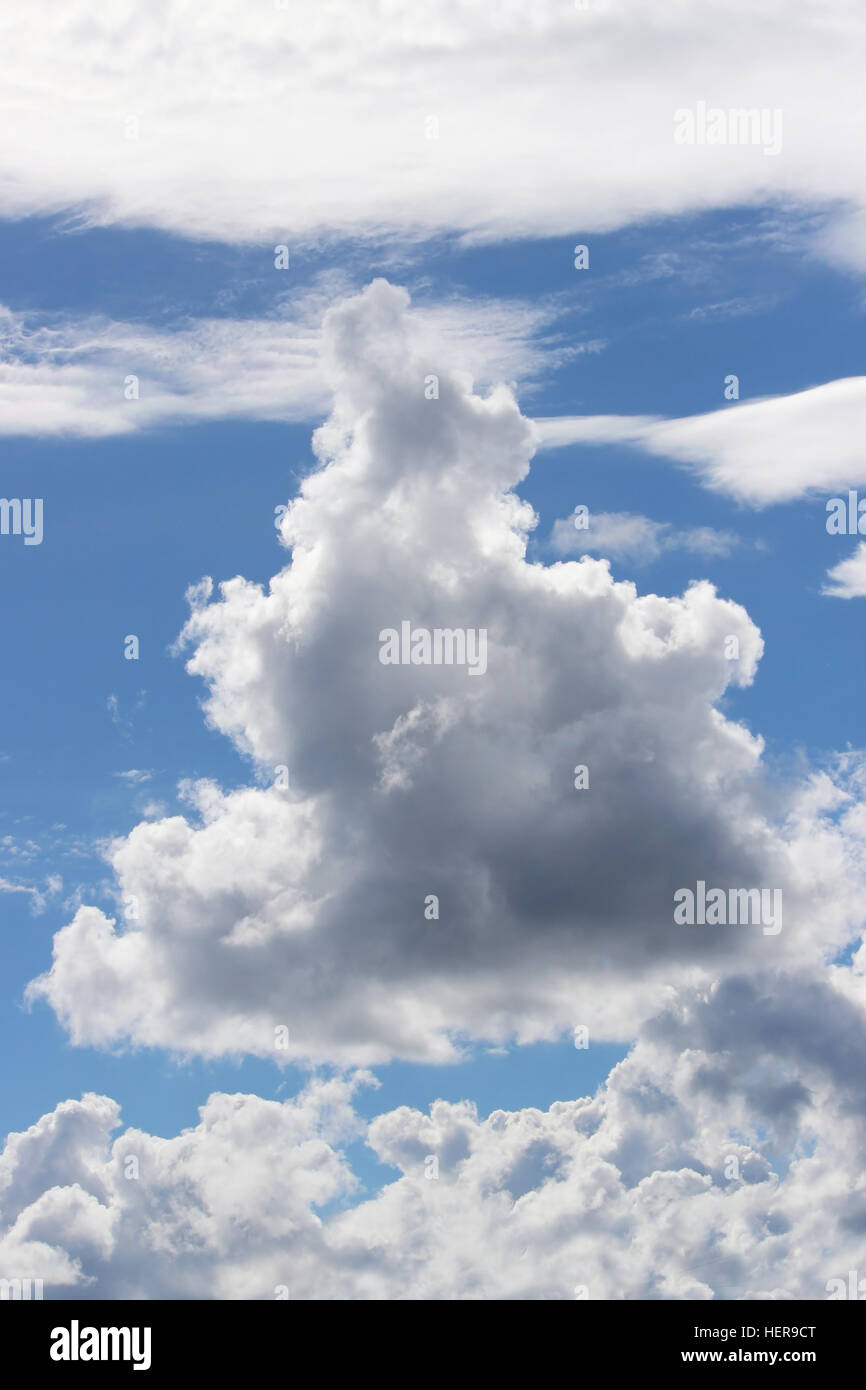 white clouds against a blue sky summer day Stock Photo - Alamy