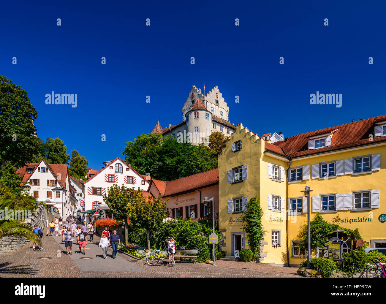 Deutschland, Baden-Württemberg, Bodensee, Meersburg, Unterstadt, Altes ...