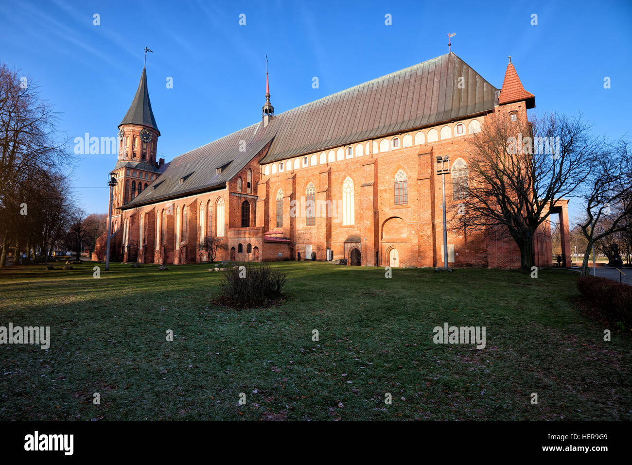 Kenigsberg Cathedral is main symbol of the city. Kaliningrad Stock ...