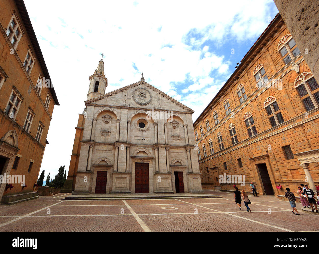 Italien, in der Altstadt von Pienza, Kathedrale Santa Maria Assunta an ...