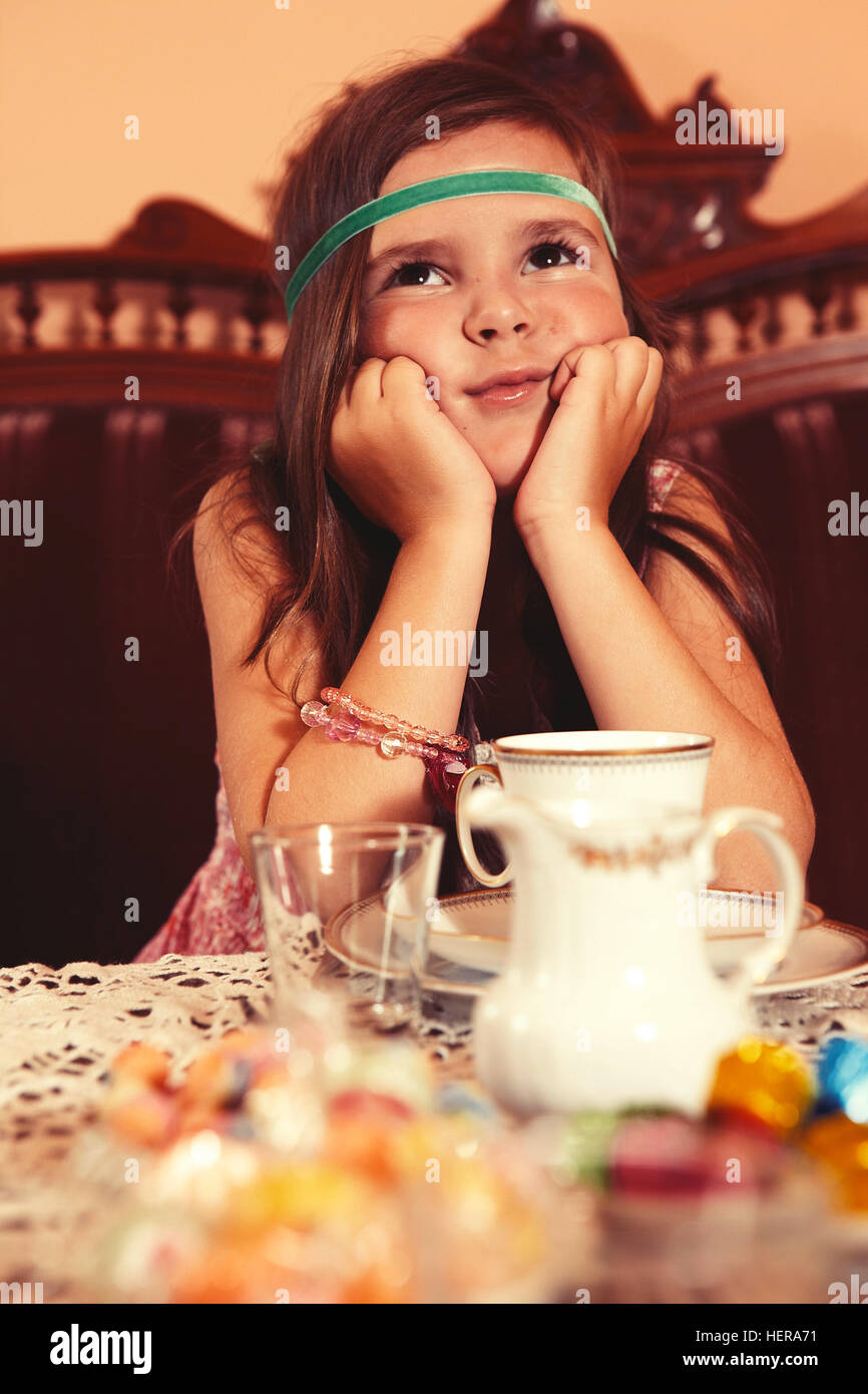 Bored Party Girl waiting for guests and friends Stock Photo - Alamy