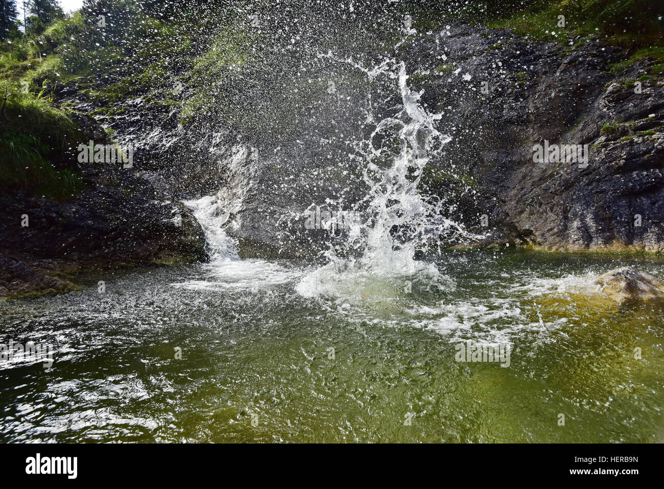 Badespaß in Gumpen Stock Photo - Alamy