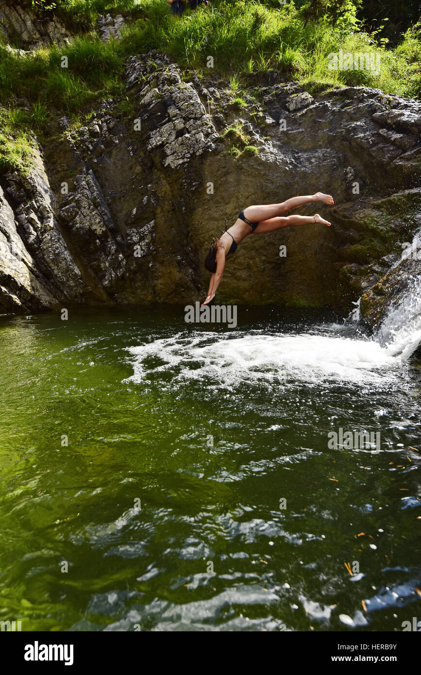 Badespaß in Gumpen Stock Photo - Alamy