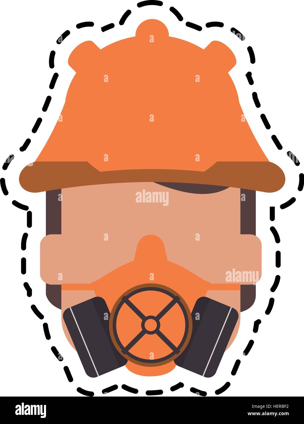 Mask and helmet of industrial security design Stock Vector Image & Art ...