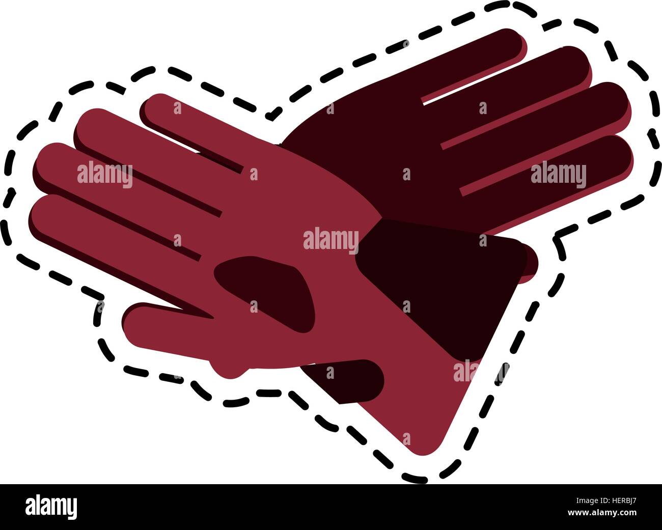 Winter glove design cloth Stock Vector Images - Alamy