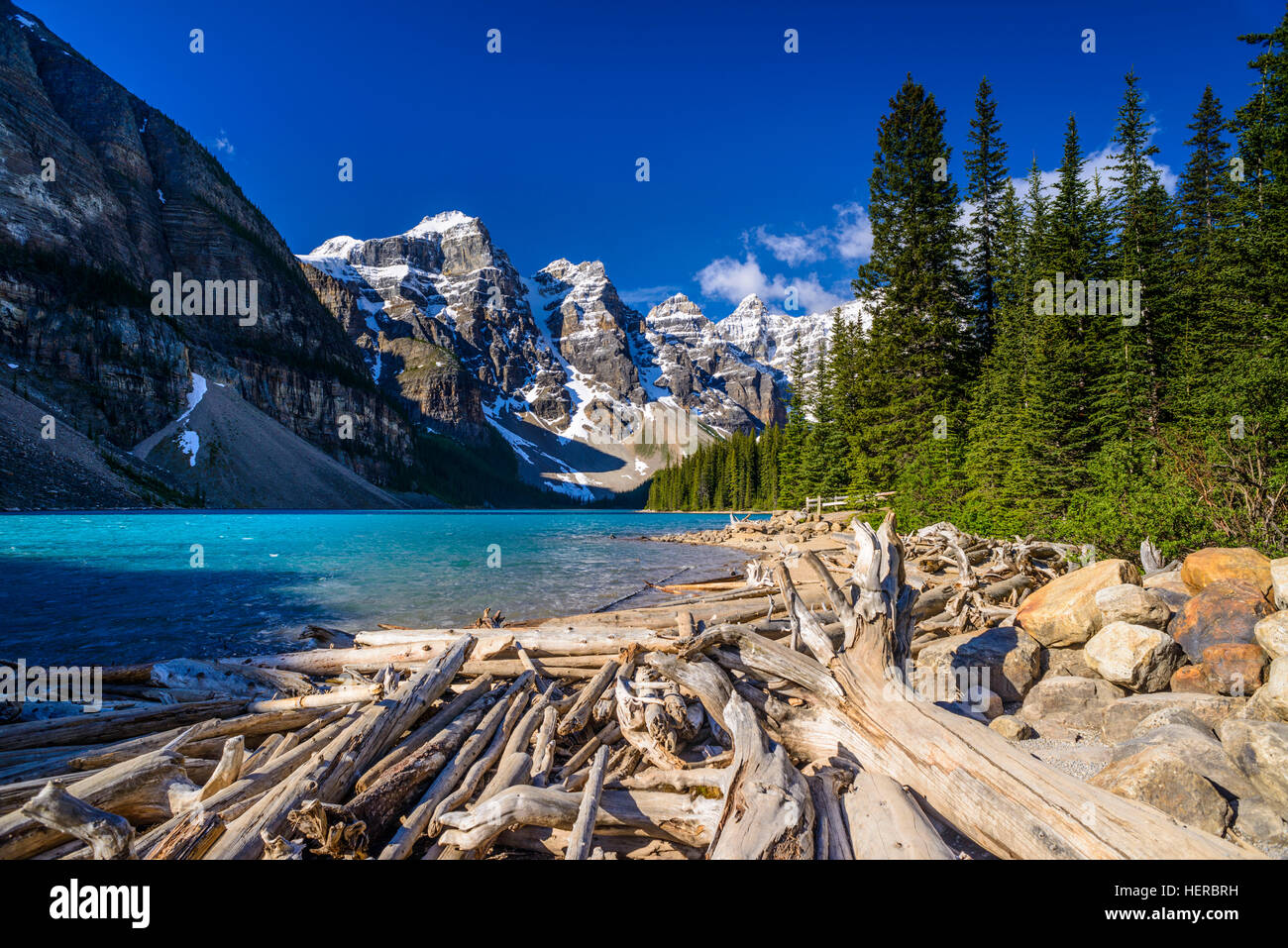 Canada, Alberta, Banff National Park, Lake Louise, Moraine Lake Stock ...