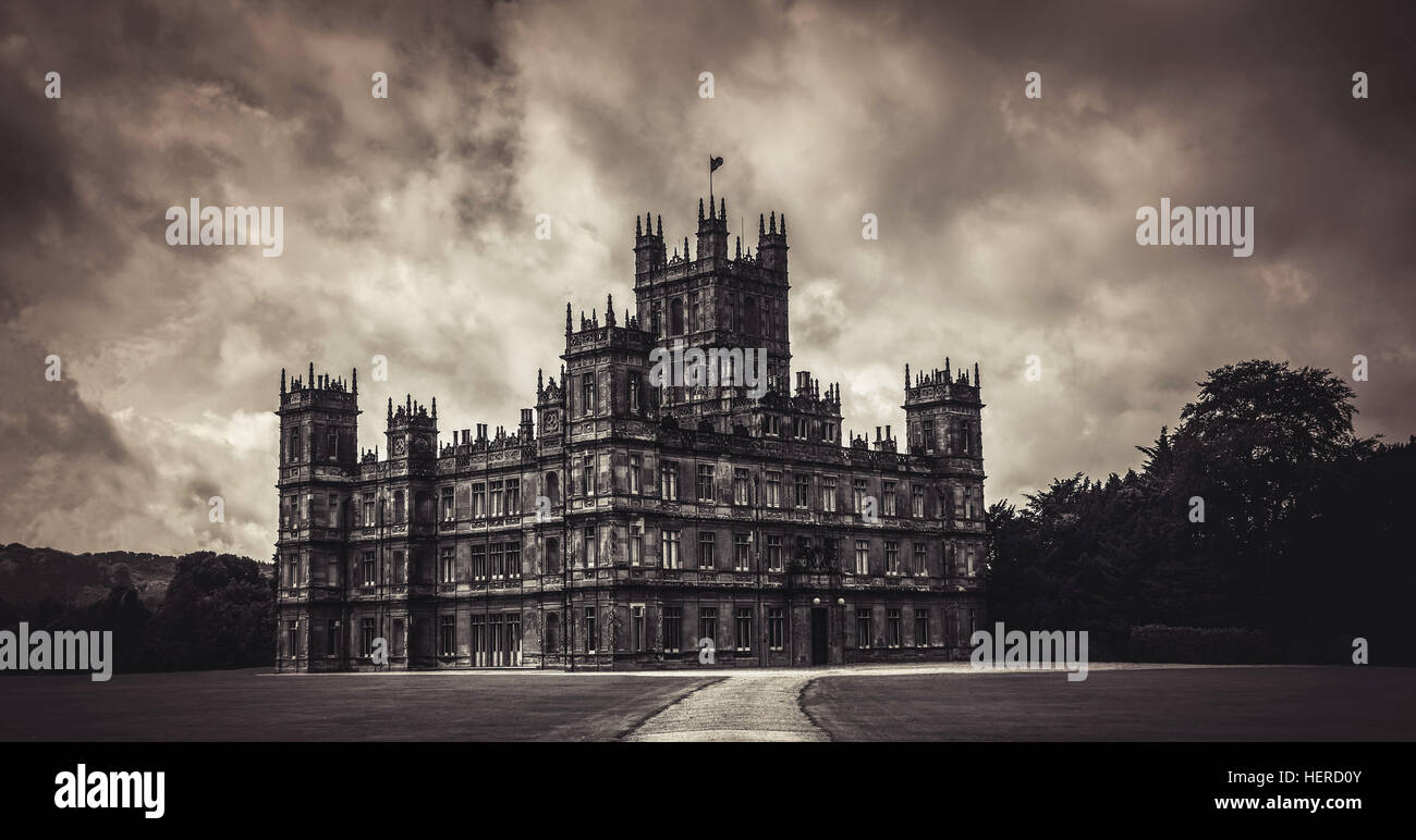 Highlere Castle, mansion in the neo-Renaissance style of the 19th ...