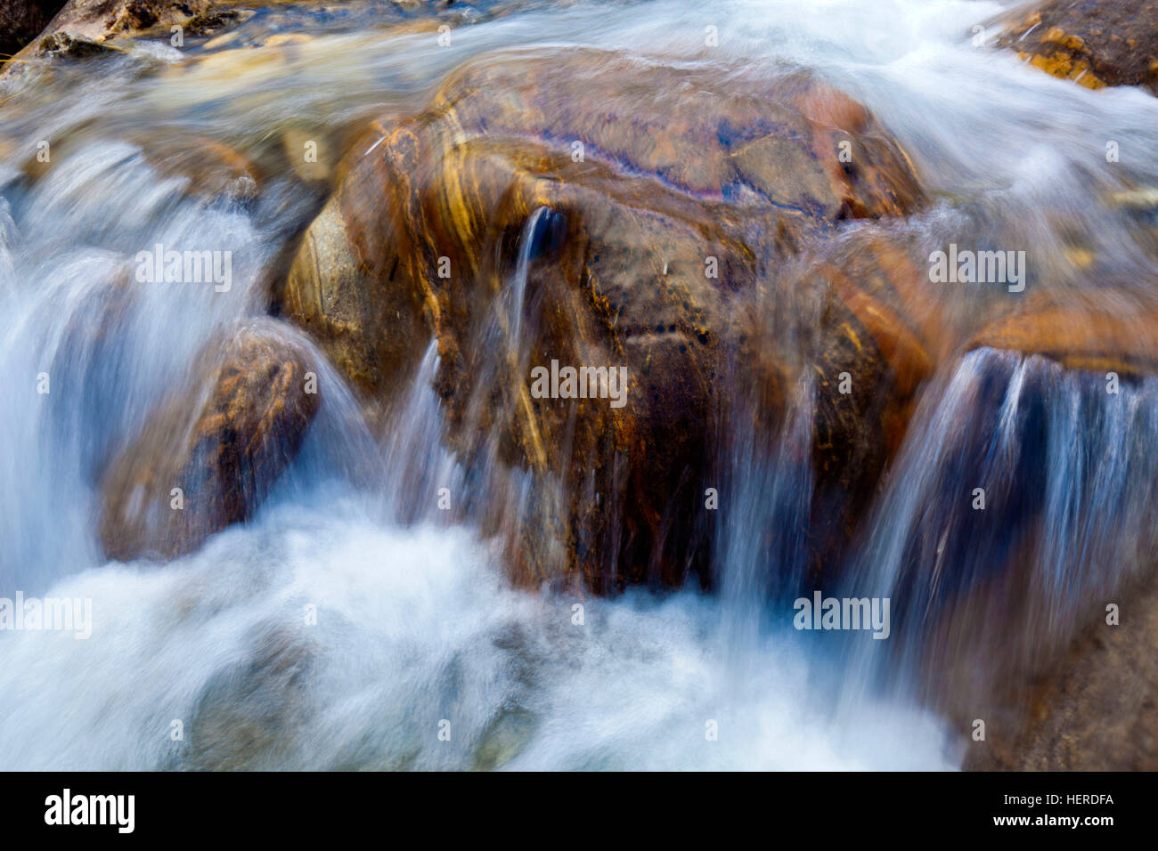 rock step in the mountain brook Stock Photo - Alamy
