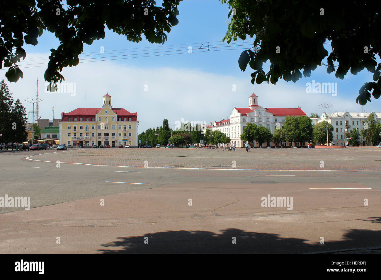 beautiful central square in Chernihiv town in Ukraine Stock Photo - Alamy