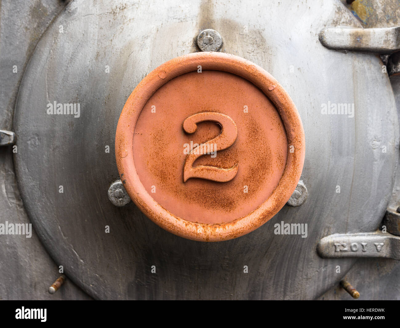 Steam locomotive number plate hi-res stock photography and images - Alamy