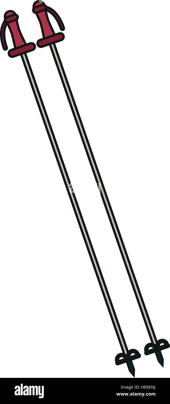 Isolated ski poles design Stock Vector Image & Art - Alamy